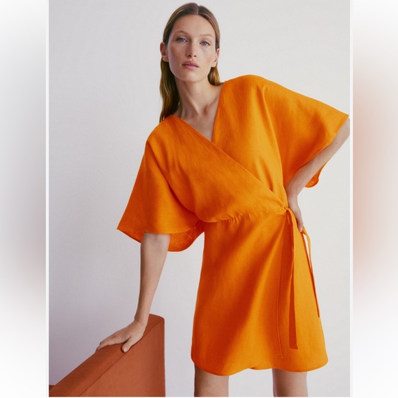 Massimo Dutti | Dresses | Nwt Massimo Dutti Linen Wrap Dress | Poshmark